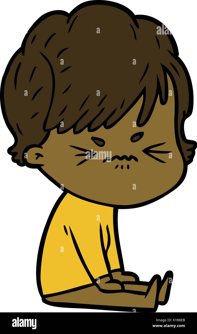 cartoon frustrated woman Stock Vector Image & Art - Alamy