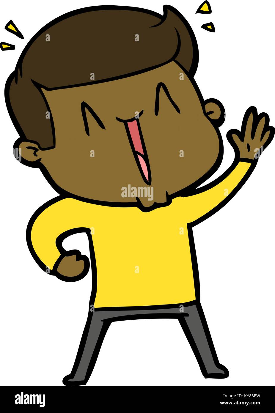 cartoon happy man Stock Vector Image & Art - Alamy