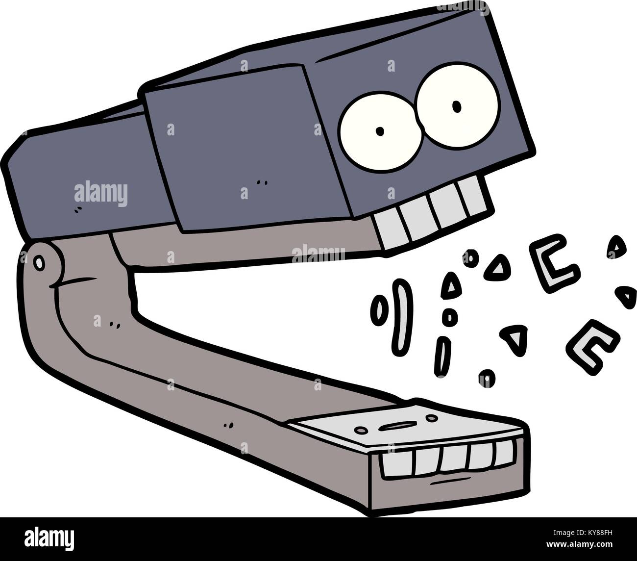 crazy cartoon stapler Stock Vector Image & Art - Alamy