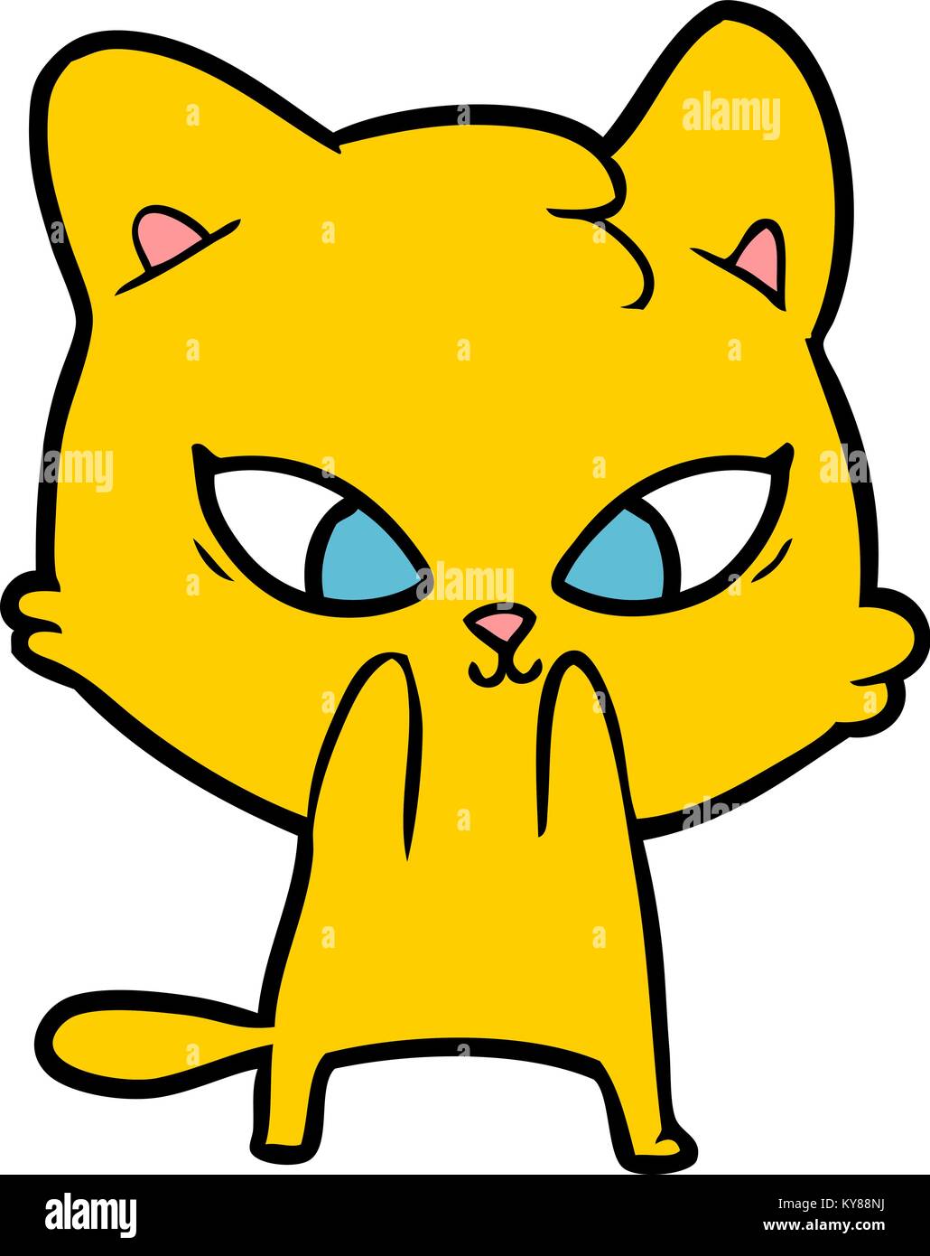 cute cartoon cat Stock Vector Image & Art - Alamy