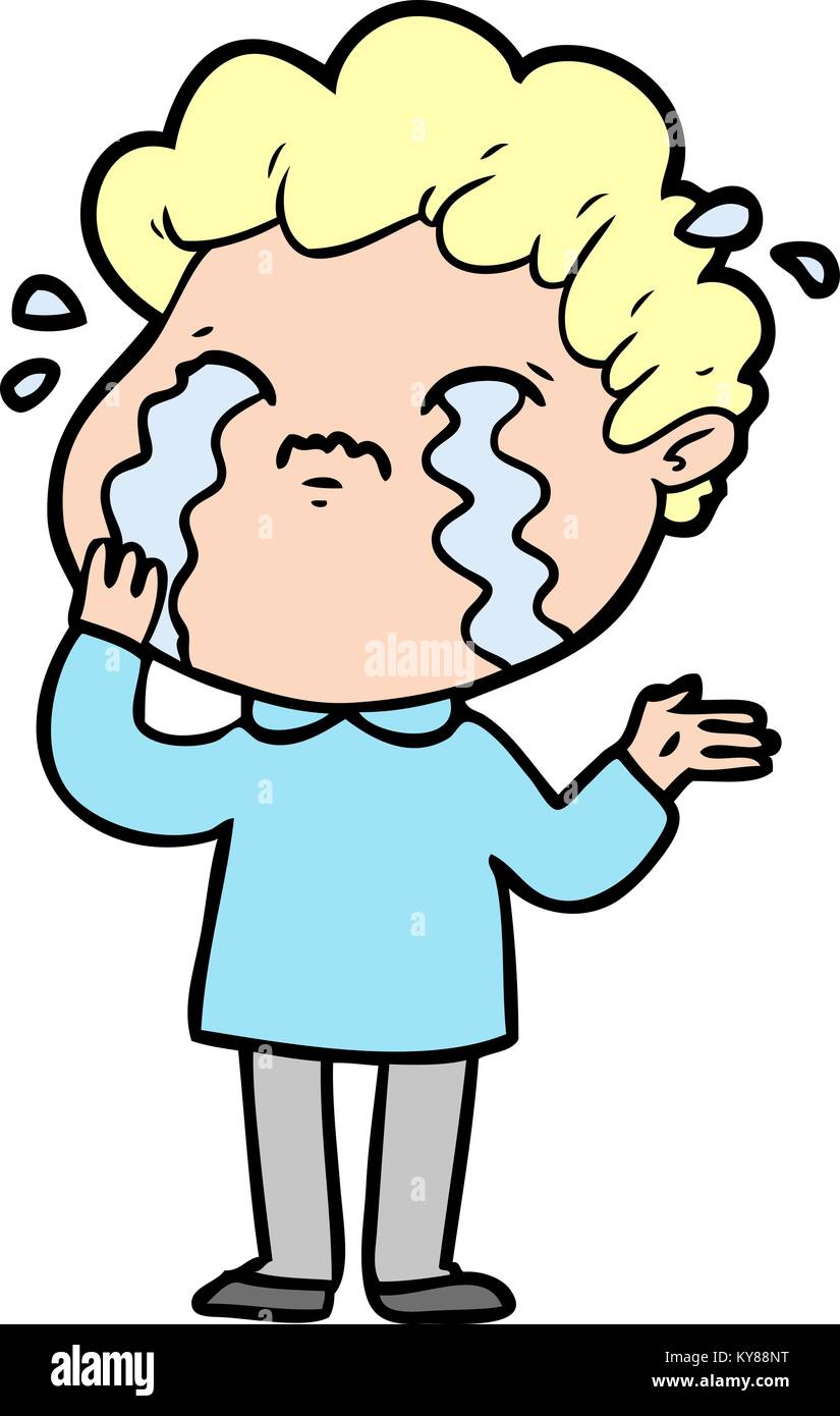cartoon man crying Stock Vector Image & Art - Alamy