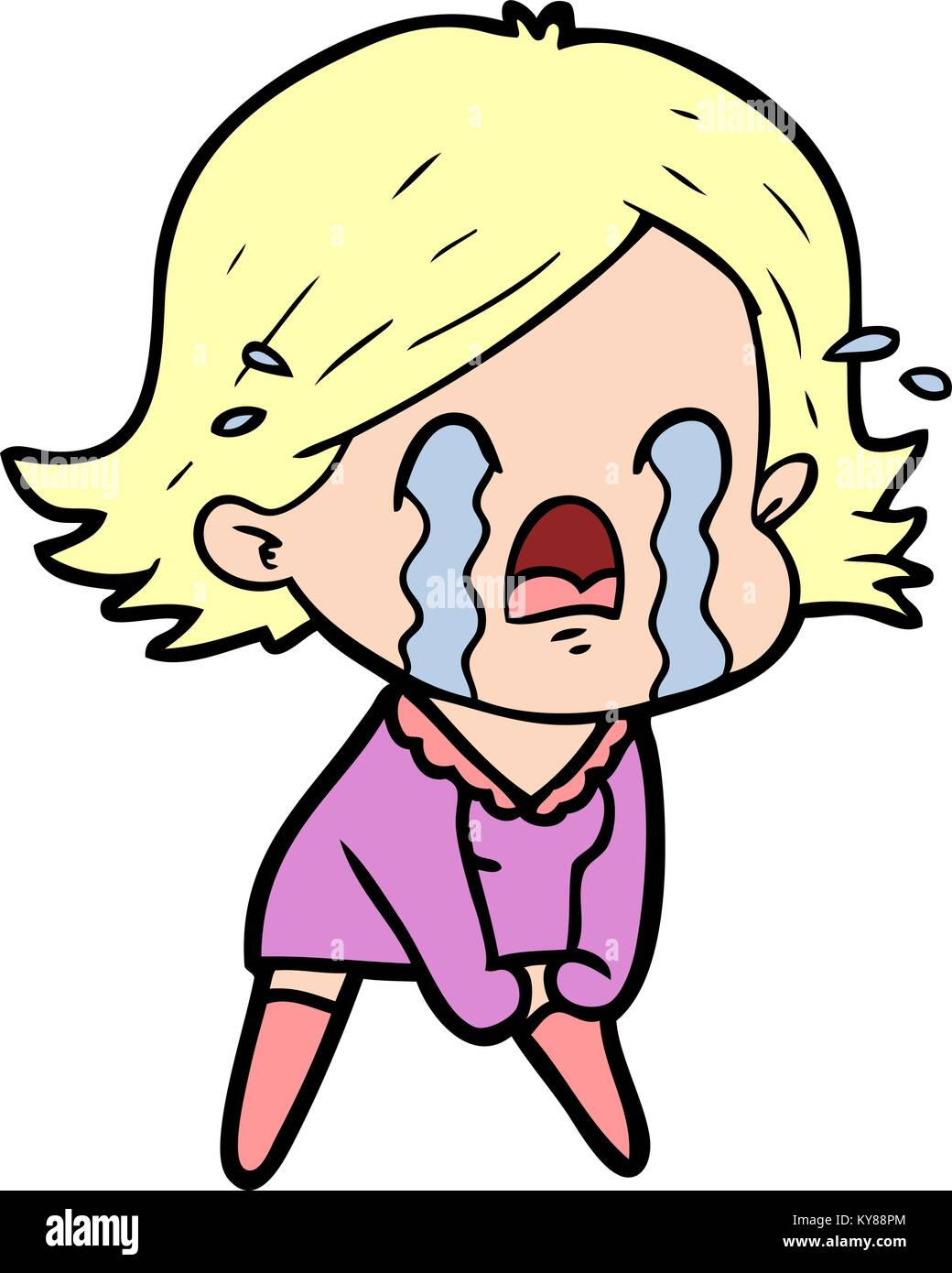 cartoon woman crying Stock Vector Image & Art - Alamy