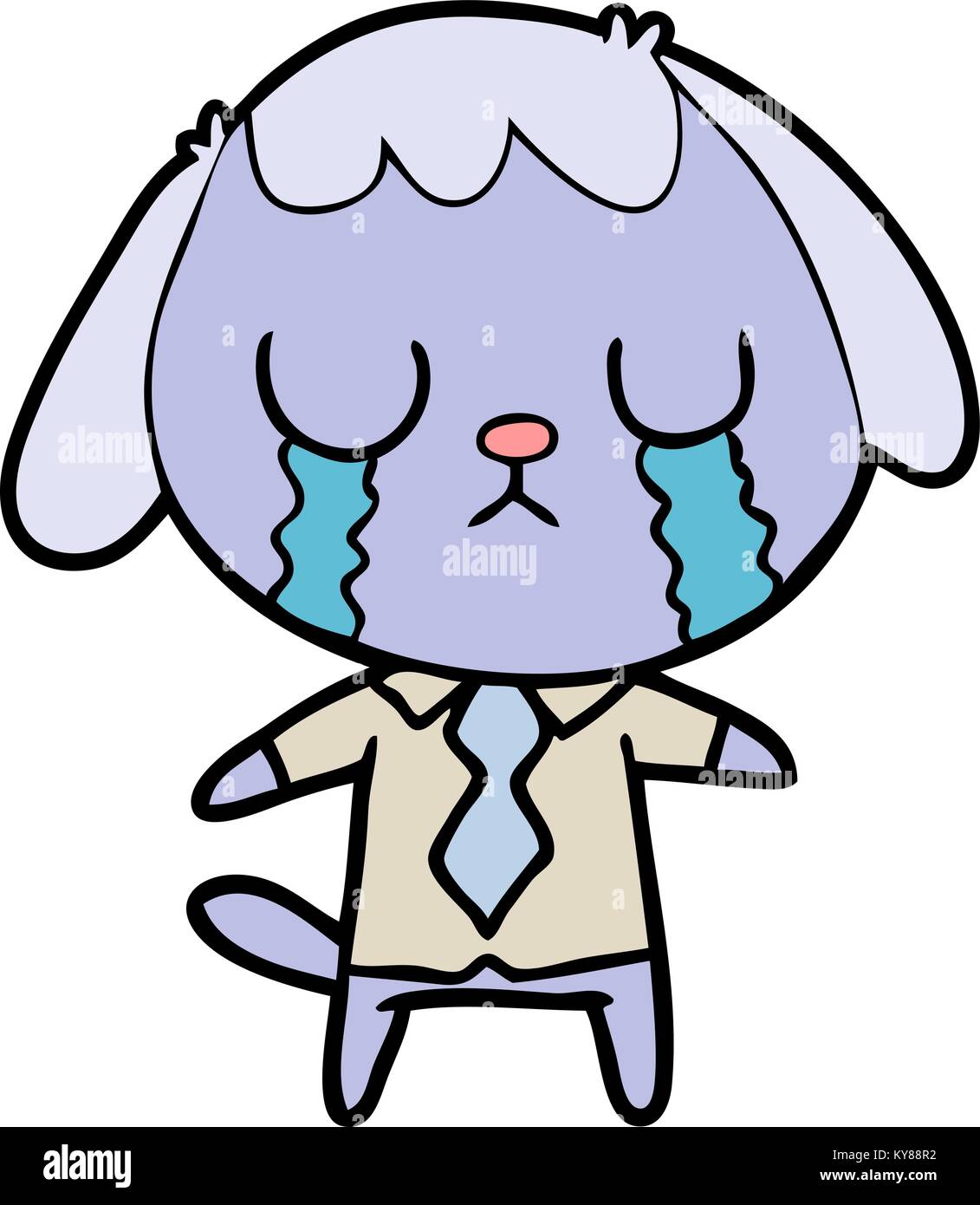 cute cartoon dog crying Stock Vector Image & Art - Alamy