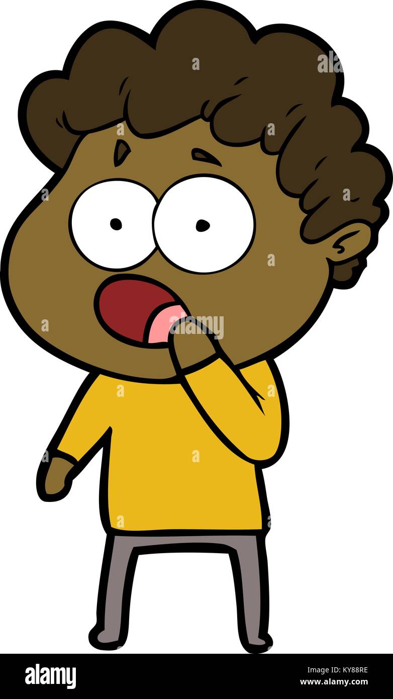 cartoon man gasping in surprise Stock Vector Image & Art - Alamy