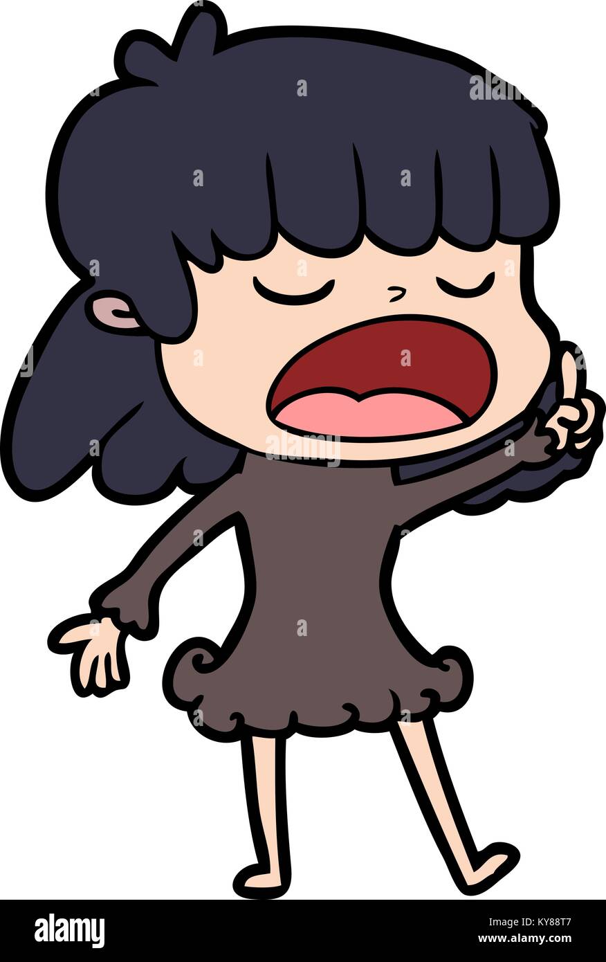 cartoon woman talking loudly Stock Vector Image & Art - Alamy