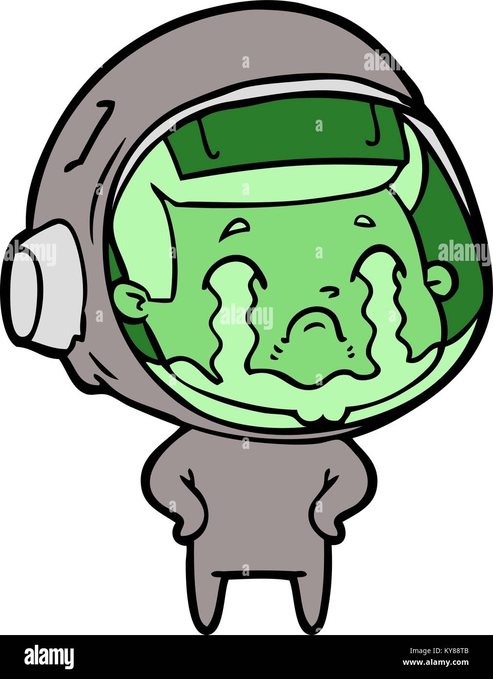 cartoon crying astronaut Stock Vector Image & Art - Alamy