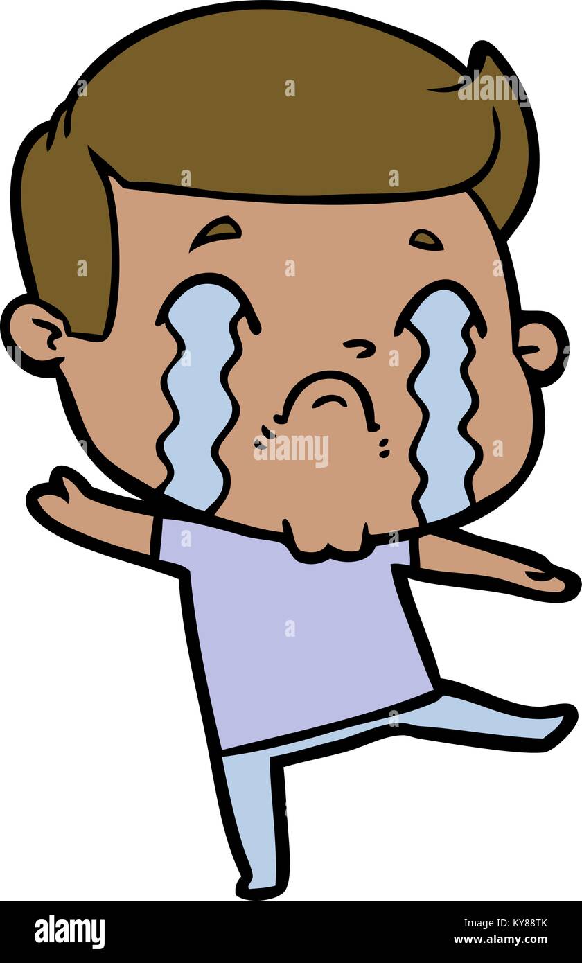 cartoon man crying Stock Vector Image & Art - Alamy