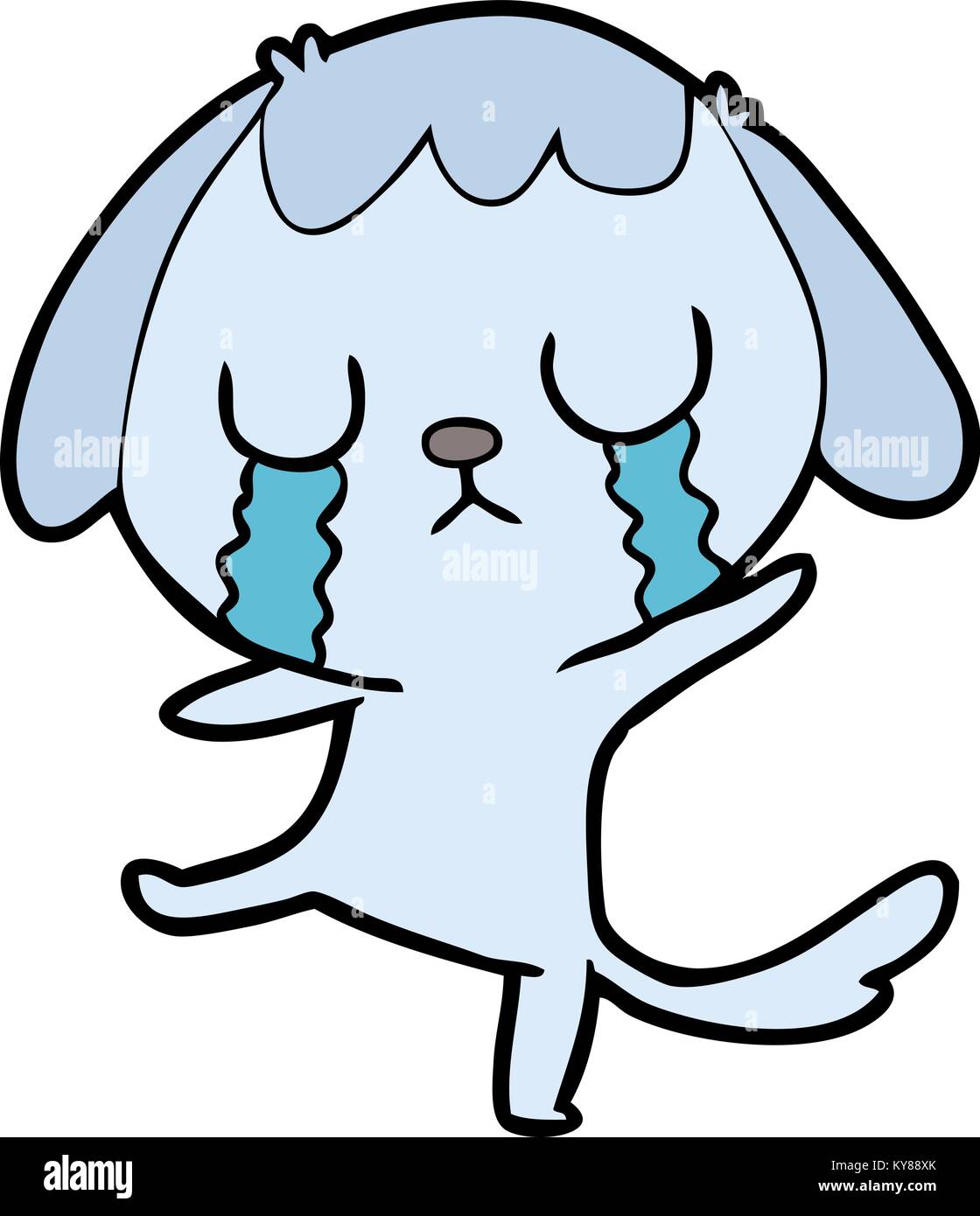 cute cartoon dog crying Stock Vector Image & Art - Alamy
