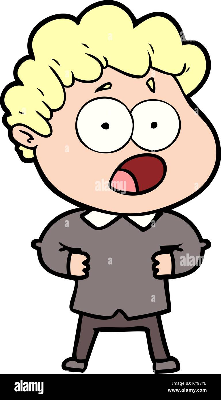 cartoon man gasping in surprise Stock Vector Image & Art - Alamy
