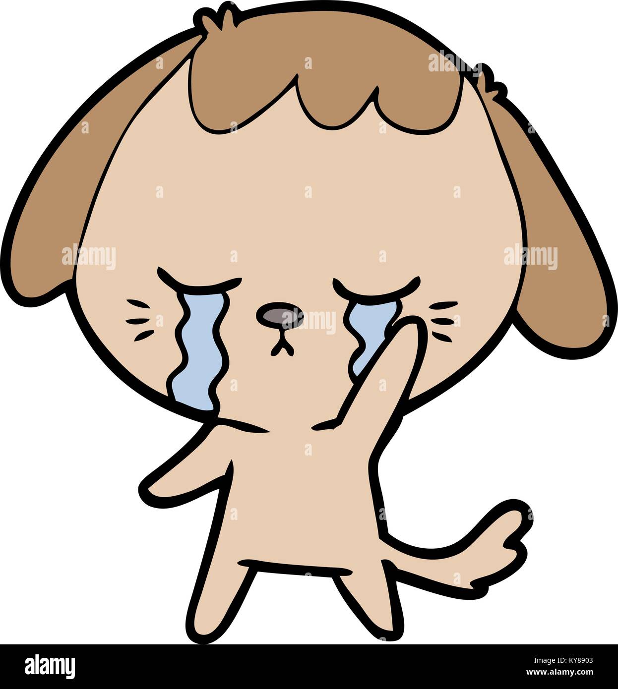 cartoon dog crying Stock Vector Image & Art - Alamy
