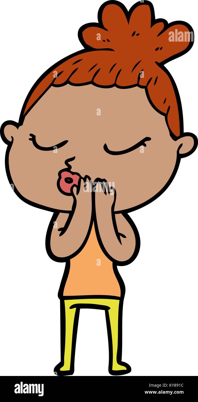 cartoon calm woman Stock Vector Image & Art - Alamy