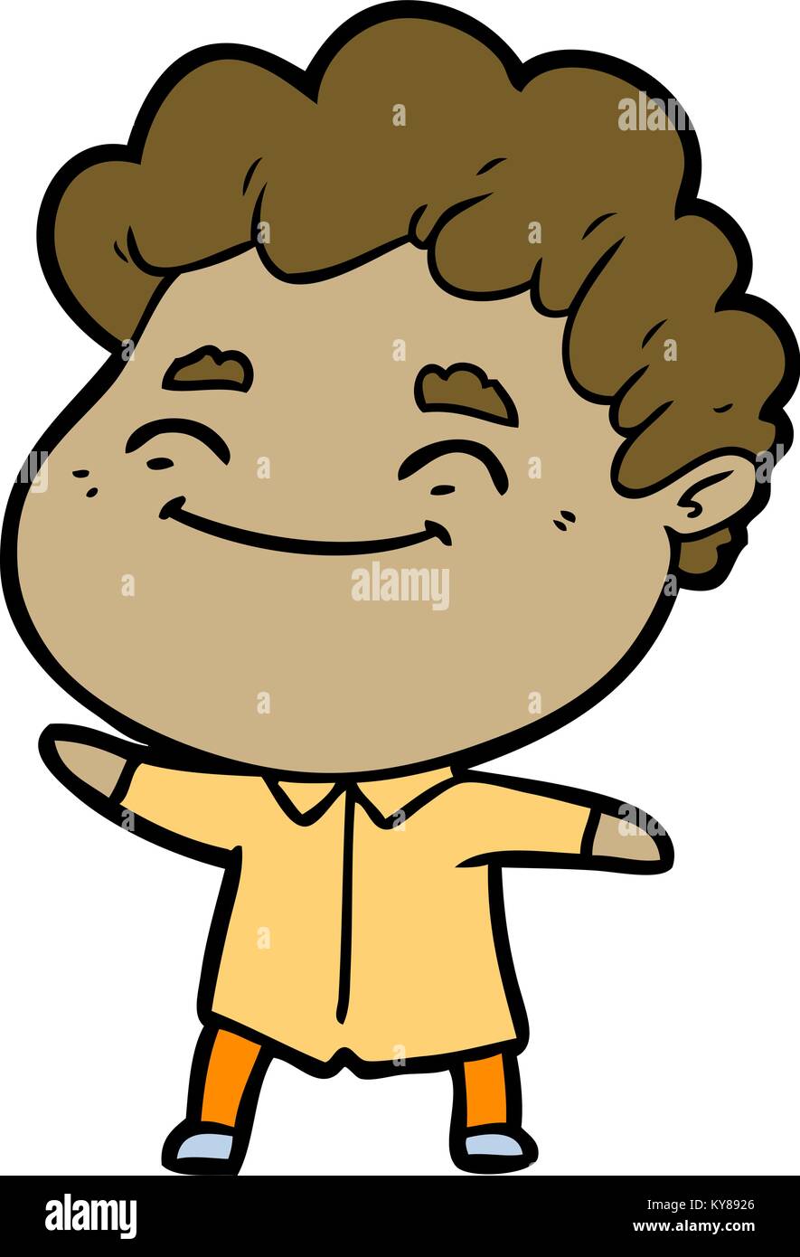cartoon friendly man Stock Vector Image & Art - Alamy