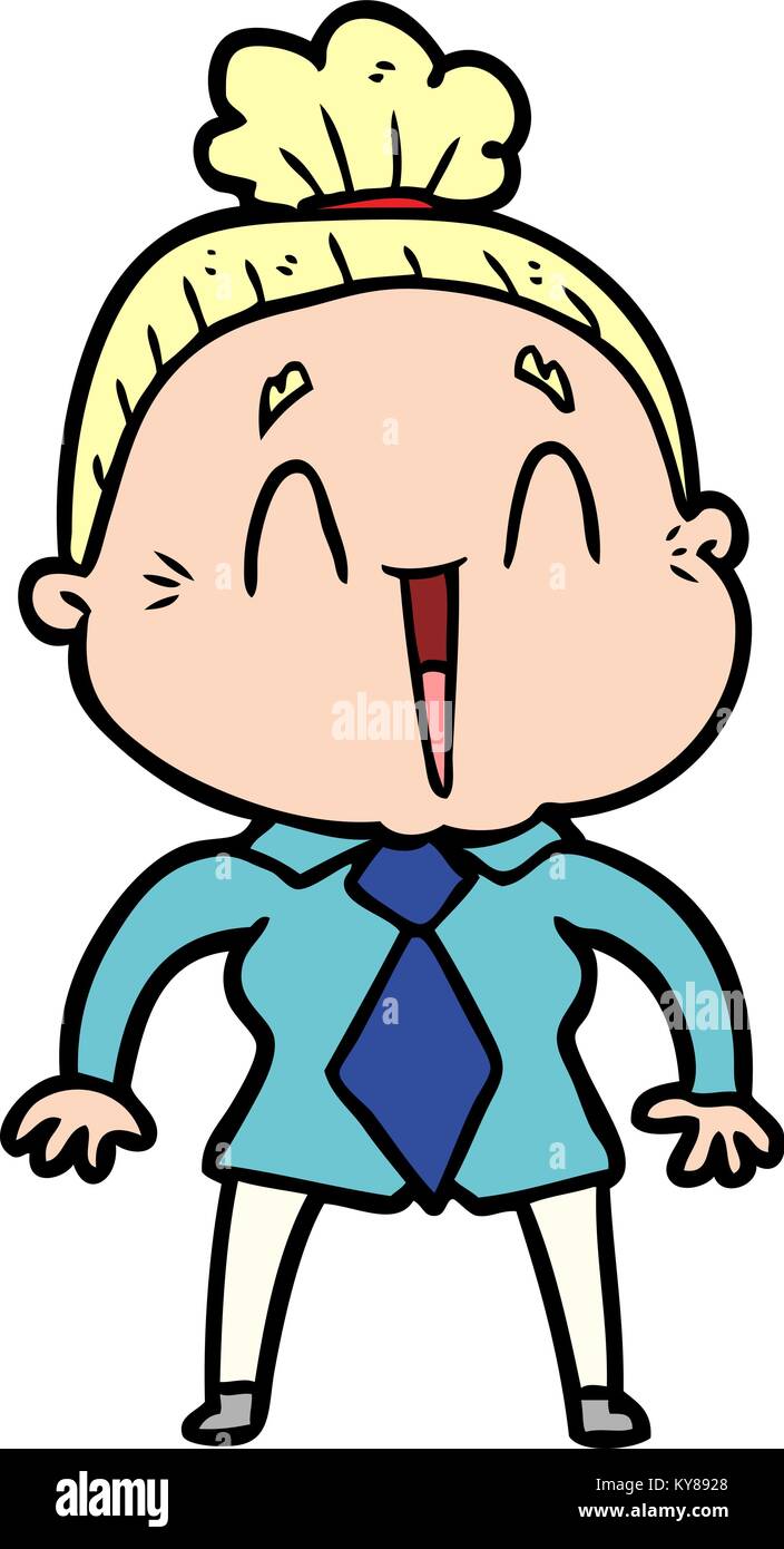 cartoon happy old lady Stock Vector Image & Art - Alamy