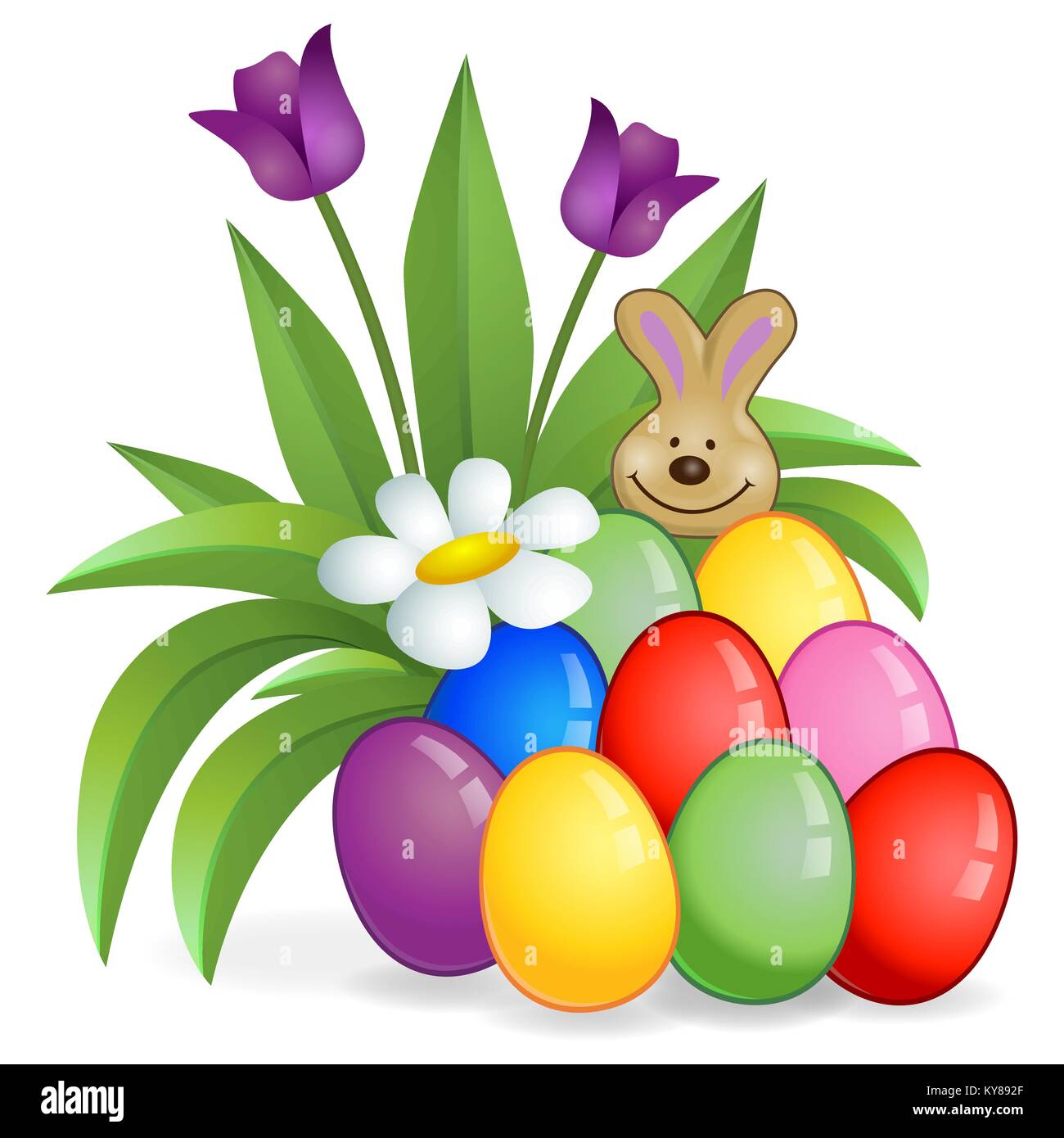 Bunny with daisy Cut Out Stock Images & Pictures - Alamy