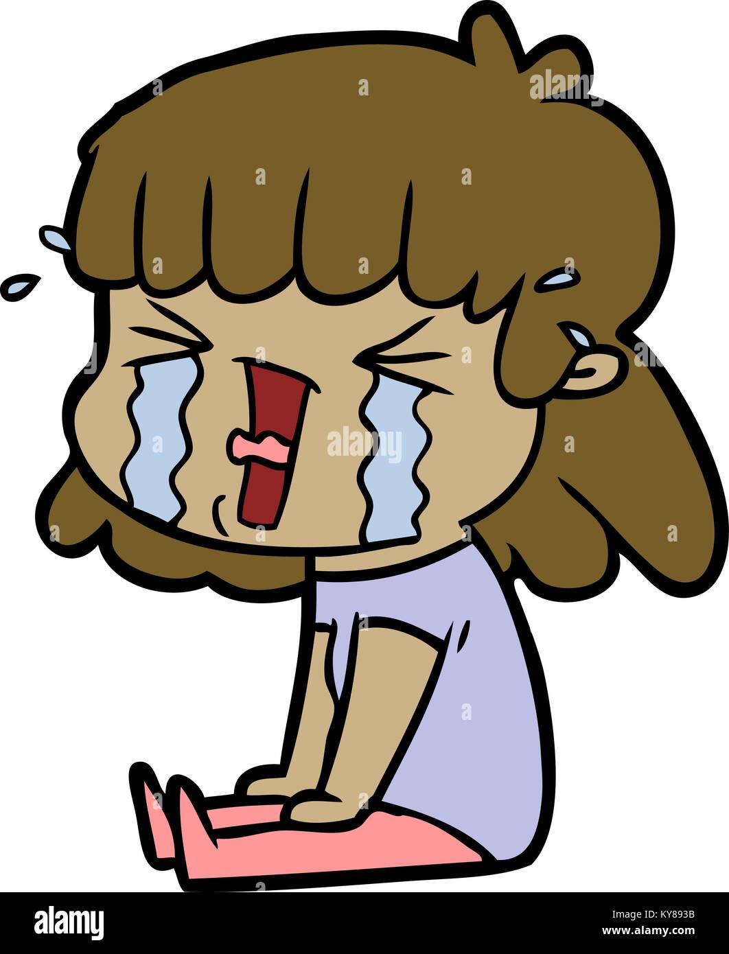 cartoon woman in tears Stock Vector Image & Art - Alamy