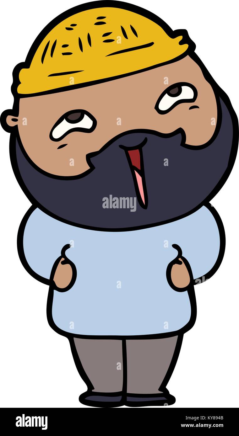 cartoon happy bearded man Stock Vector Image & Art - Alamy