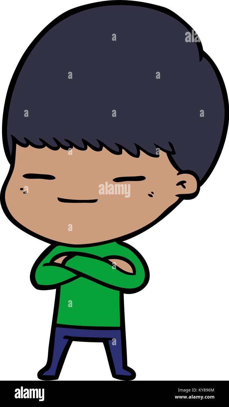 cartoon smug boy Stock Vector Image & Art - Alamy