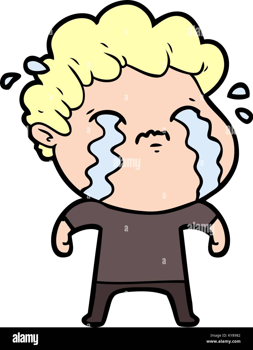 cartoon man crying Stock Vector Image & Art - Alamy