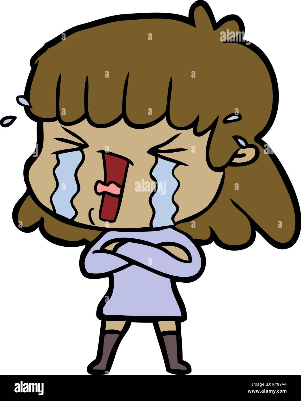 cartoon woman in tears Stock Vector Image & Art - Alamy