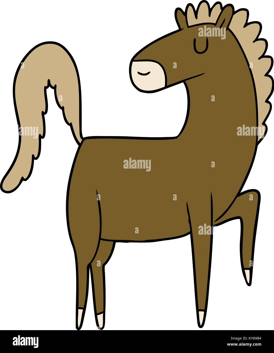 happy cartoon horse Stock Vector Image & Art - Alamy