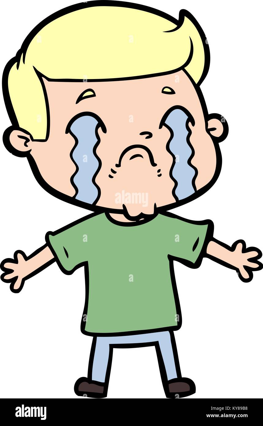 cartoon man crying Stock Vector Image & Art - Alamy