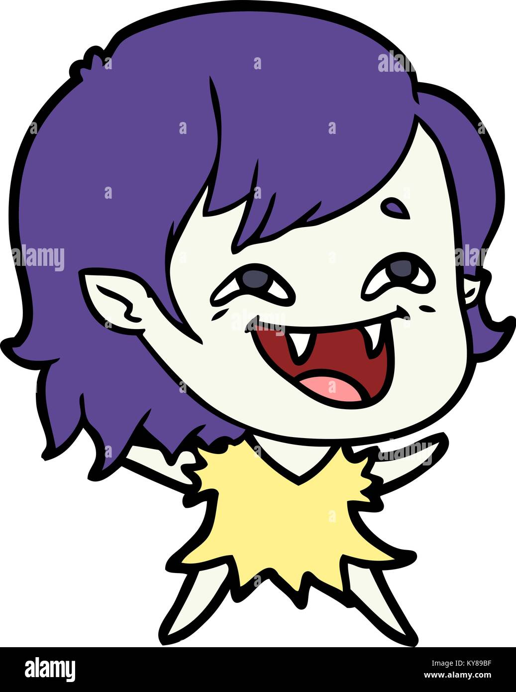 cartoon laughing vampire girl Stock Vector Image & Art - Alamy