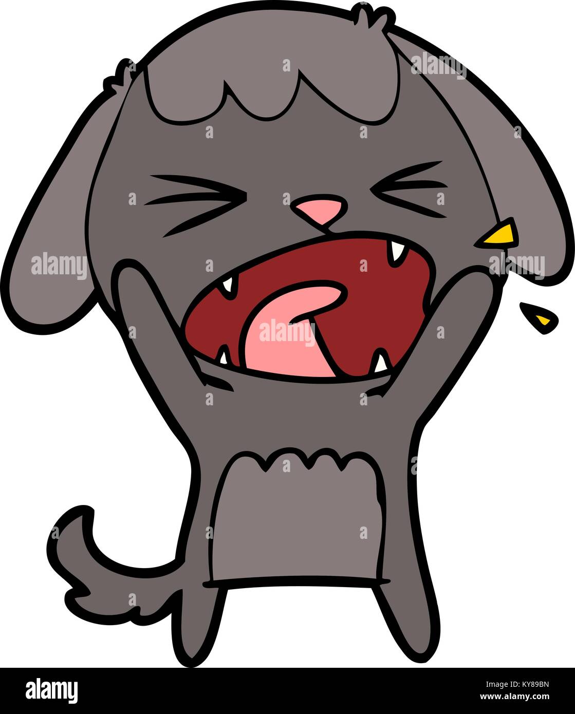 cute cartoon dog barking Stock Vector Image & Art - Alamy
