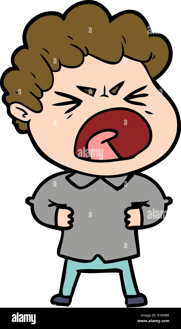 cartoon furious man Stock Vector Image & Art - Alamy