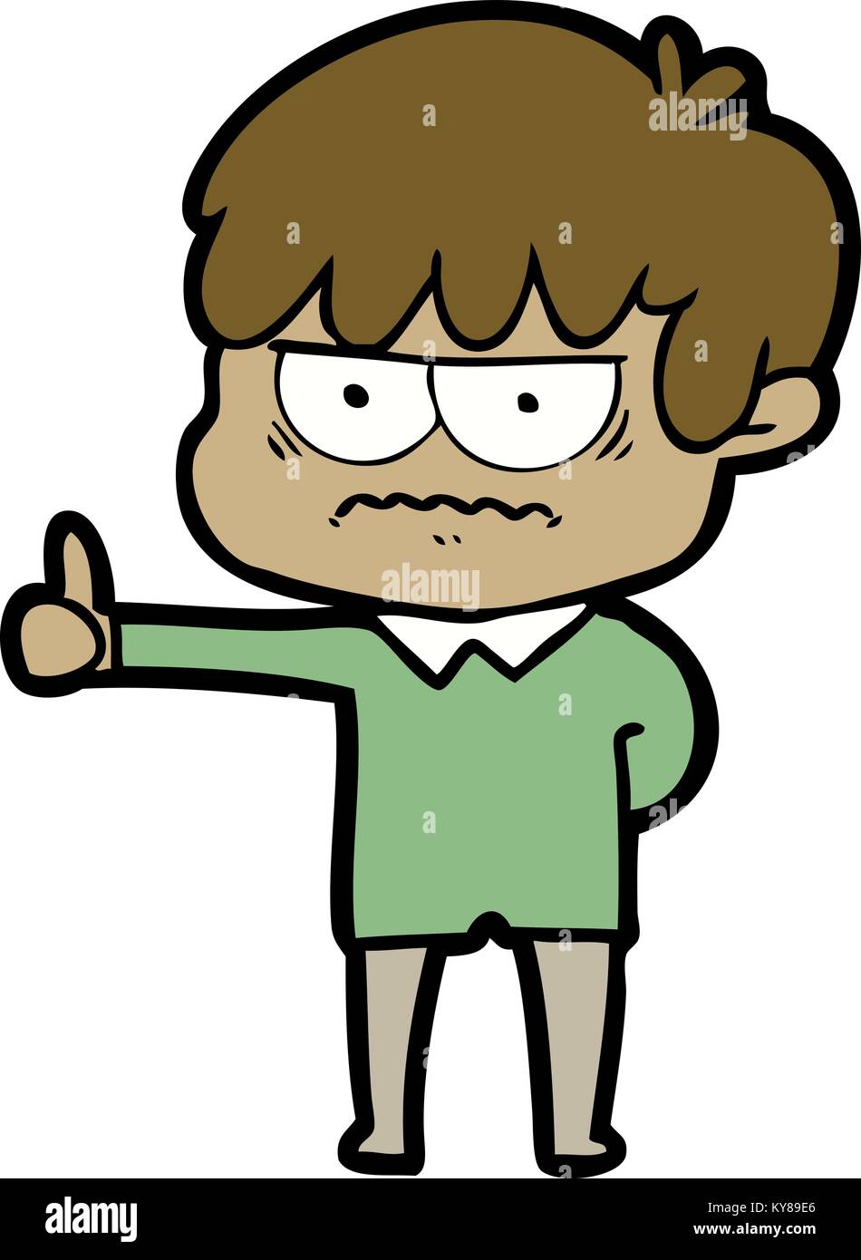 annoyed cartoon boy Stock Vector Image & Art - Alamy