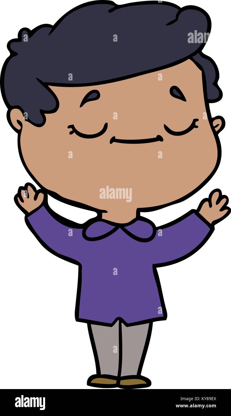 cartoon peaceful man Stock Vector Image & Art - Alamy