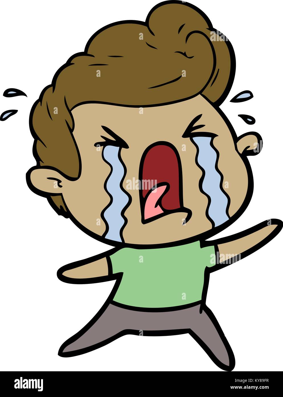 cartoon crying man Stock Vector Image & Art - Alamy