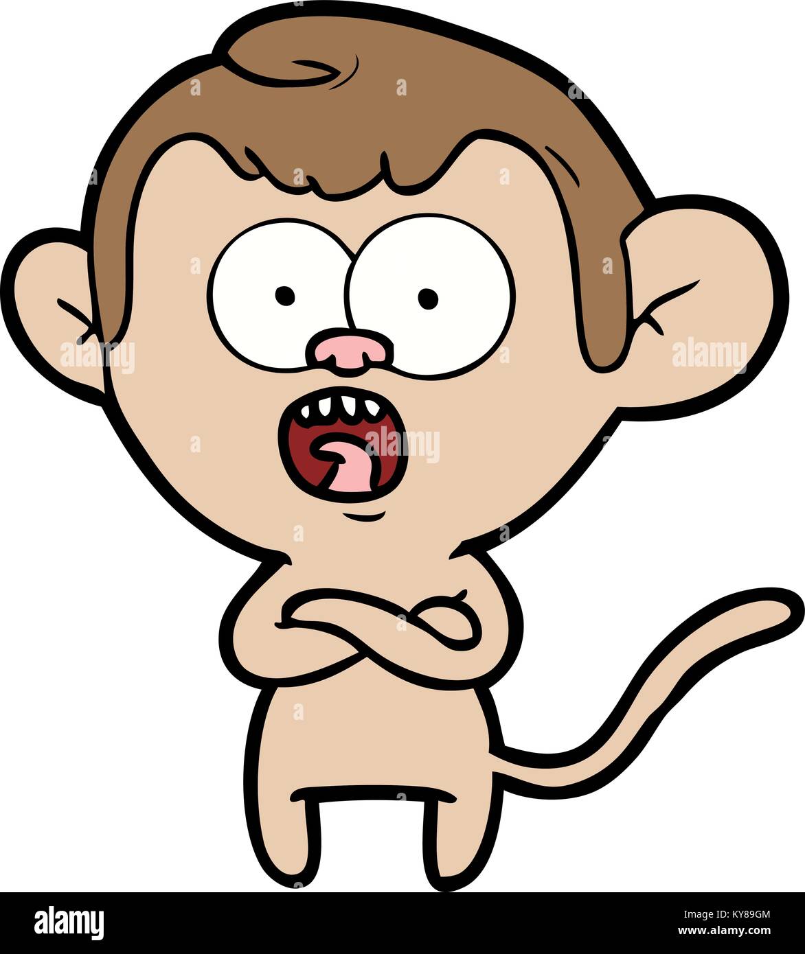 Cartoon shocked monkey hi-res stock photography and images - Alamy