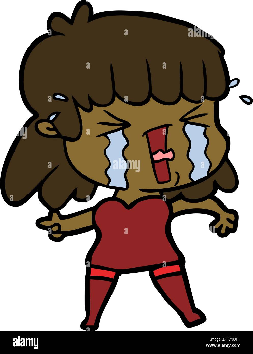 cartoon woman in tears Stock Vector Image & Art - Alamy