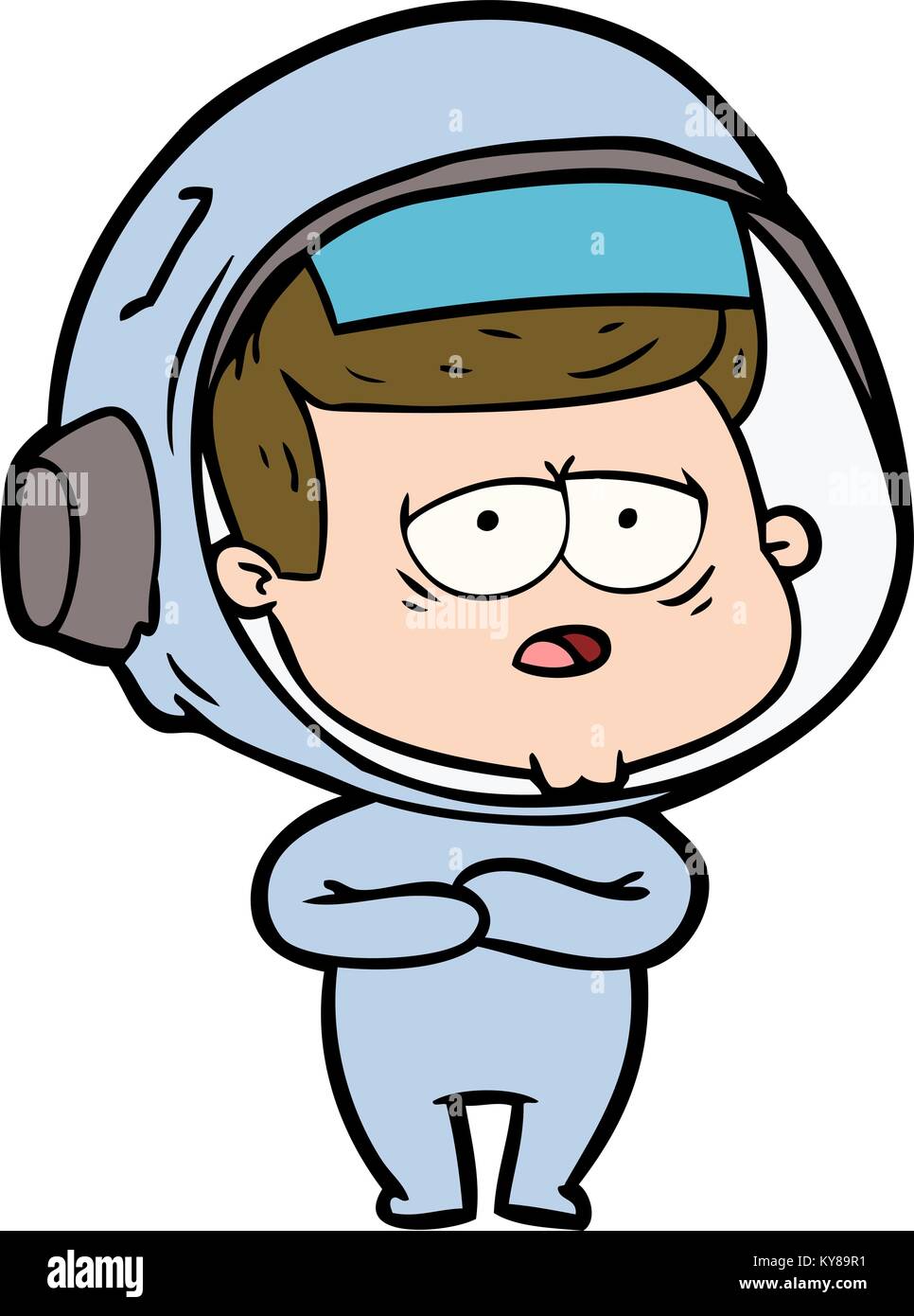 cartoon tired astronaut Stock Vector Image & Art - Alamy
