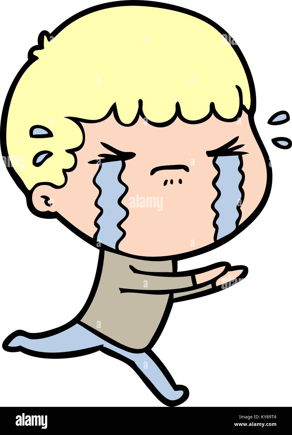 cartoon man crying Stock Vector Image & Art - Alamy
