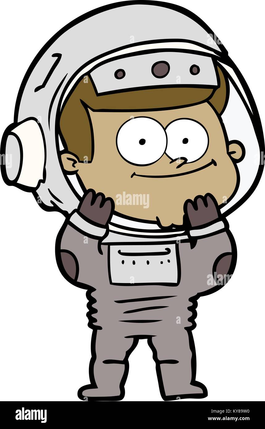 happy astronaut cartoon Stock Vector Image & Art - Alamy