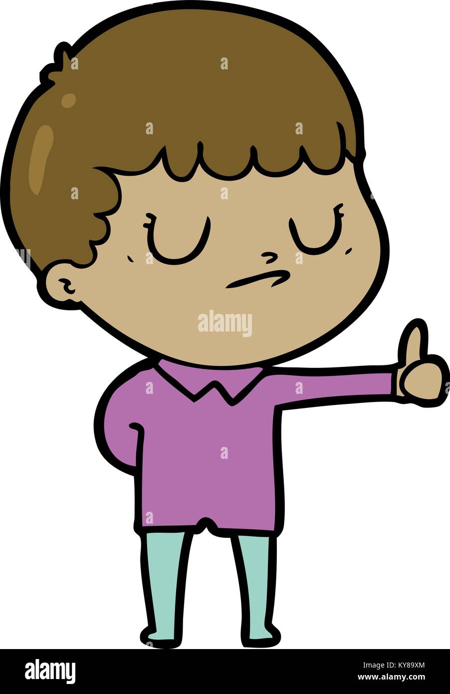 cartoon grumpy boy Stock Vector Image & Art - Alamy