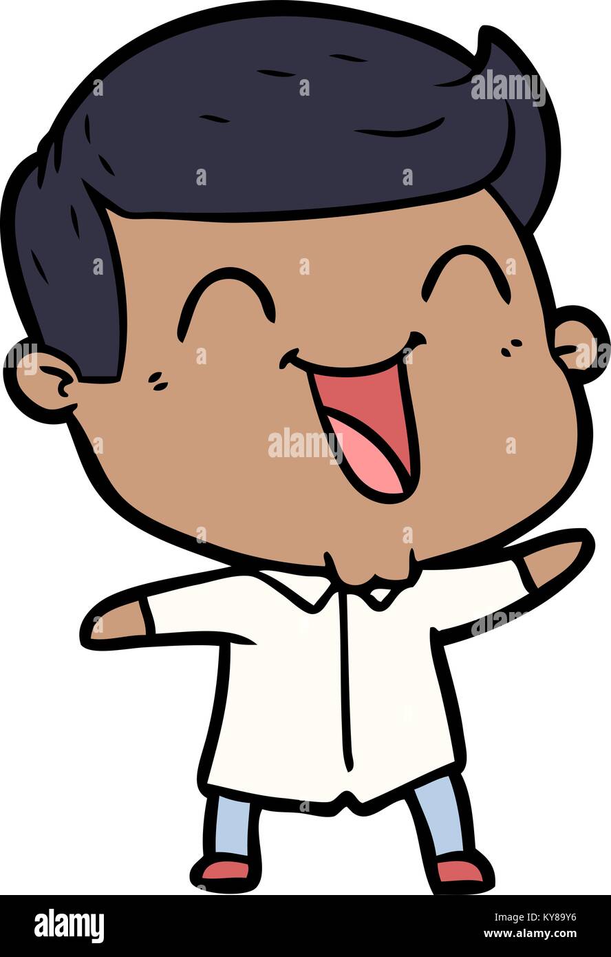 cartoon man laughing Stock Vector Image & Art - Alamy