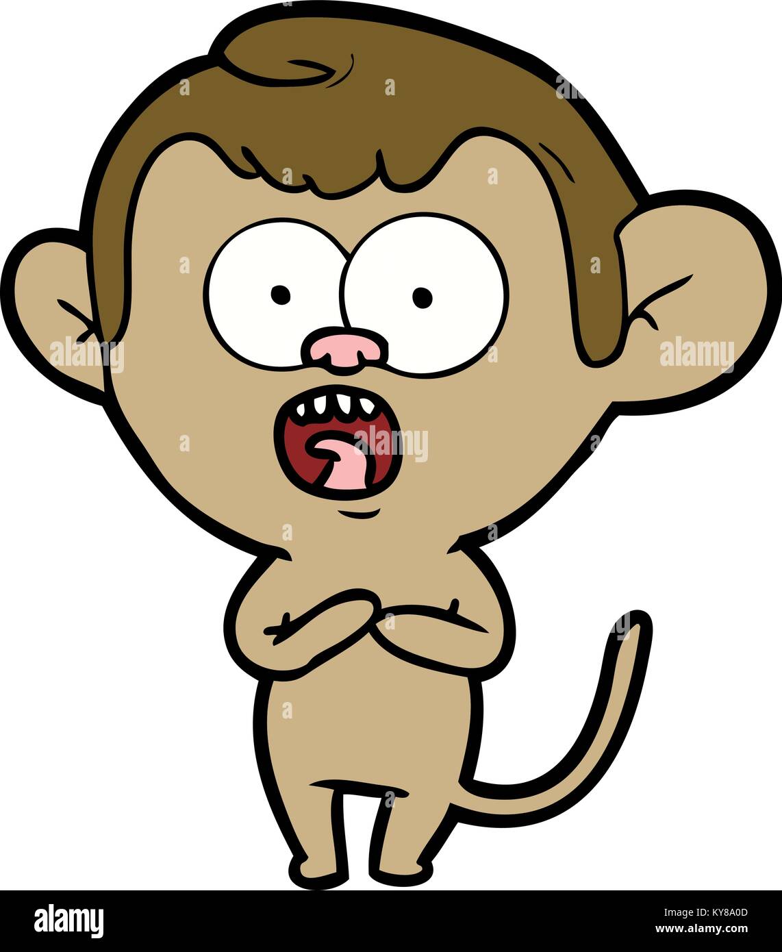cartoon shocked monkey Stock Vector Image & Art - Alamy