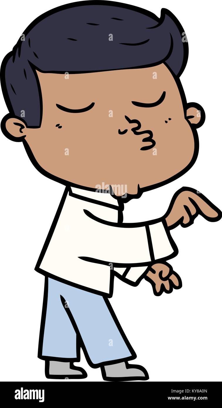 cartoon model guy pouting Stock Vector Image & Art - Alamy