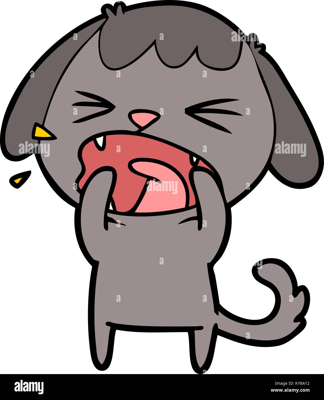 cute cartoon dog barking Stock Vector Image & Art - Alamy