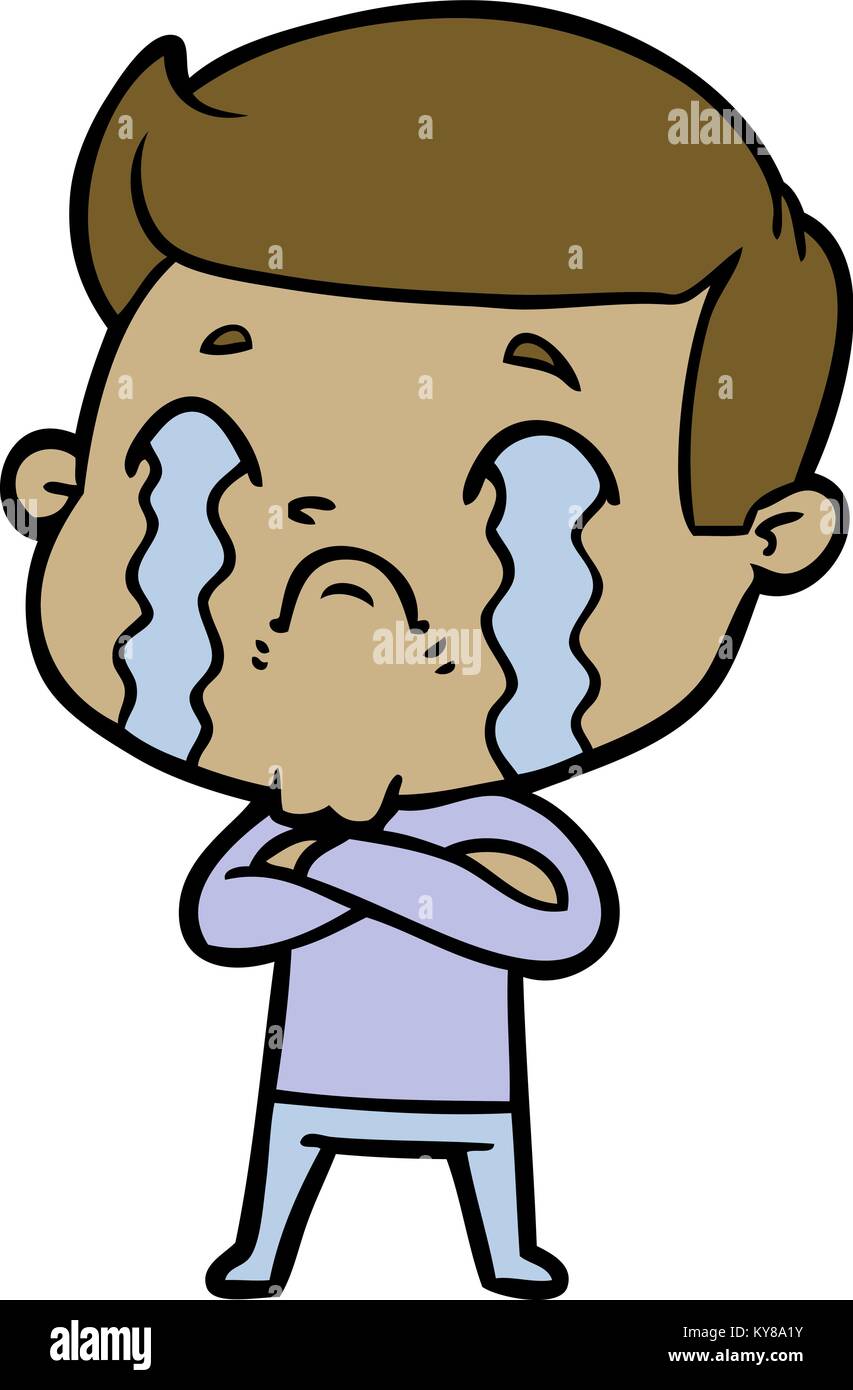cartoon man crying Stock Vector Image & Art - Alamy