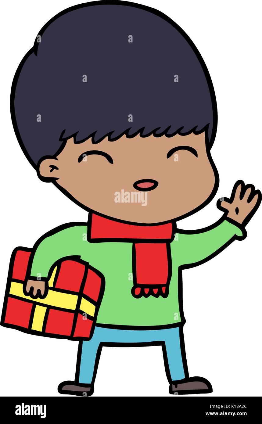 happy cartoon boy Stock Vector Image & Art - Alamy