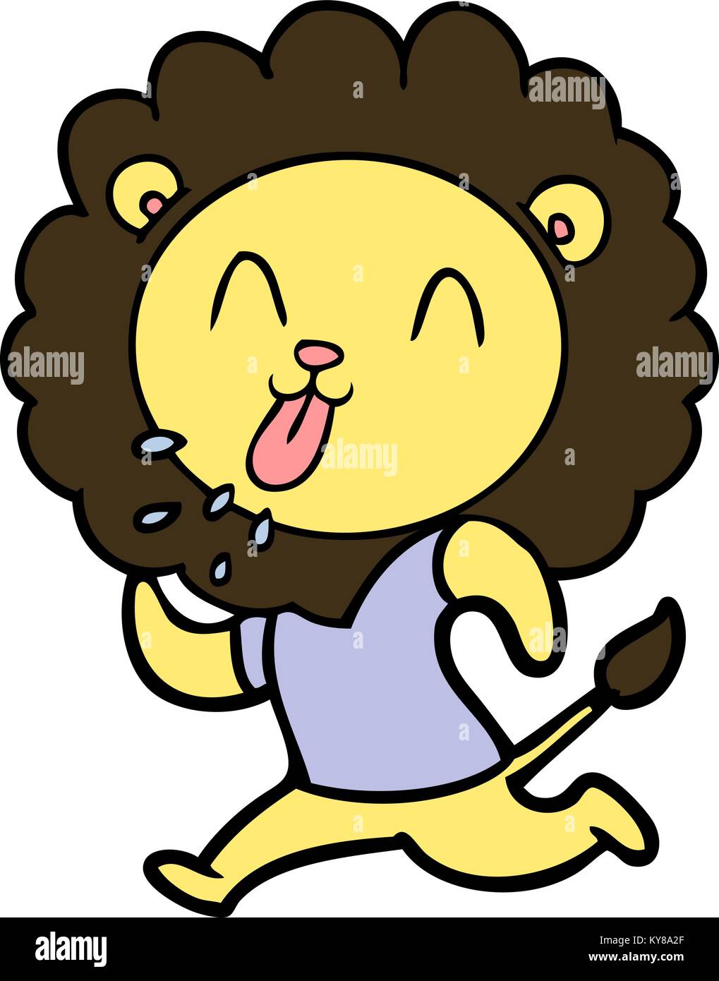 happy cartoon lion Stock Vector Image & Art - Alamy