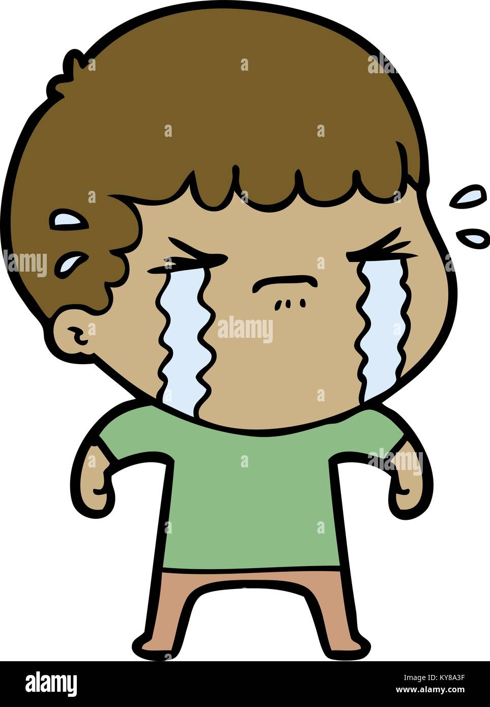 cartoon man crying Stock Vector Image & Art - Alamy