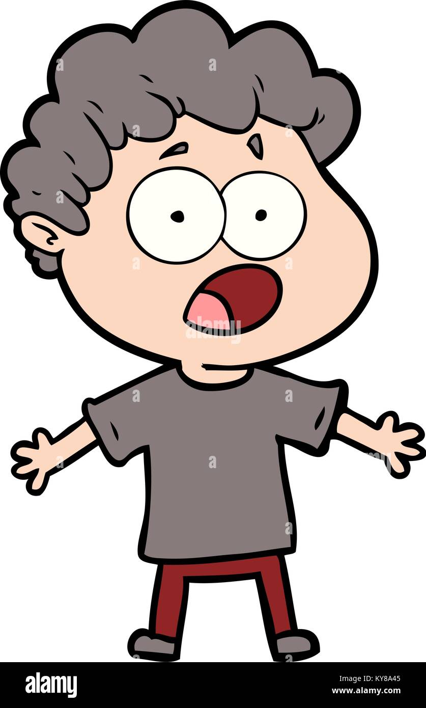 cartoon man gasping in surprise Stock Vector Image & Art - Alamy