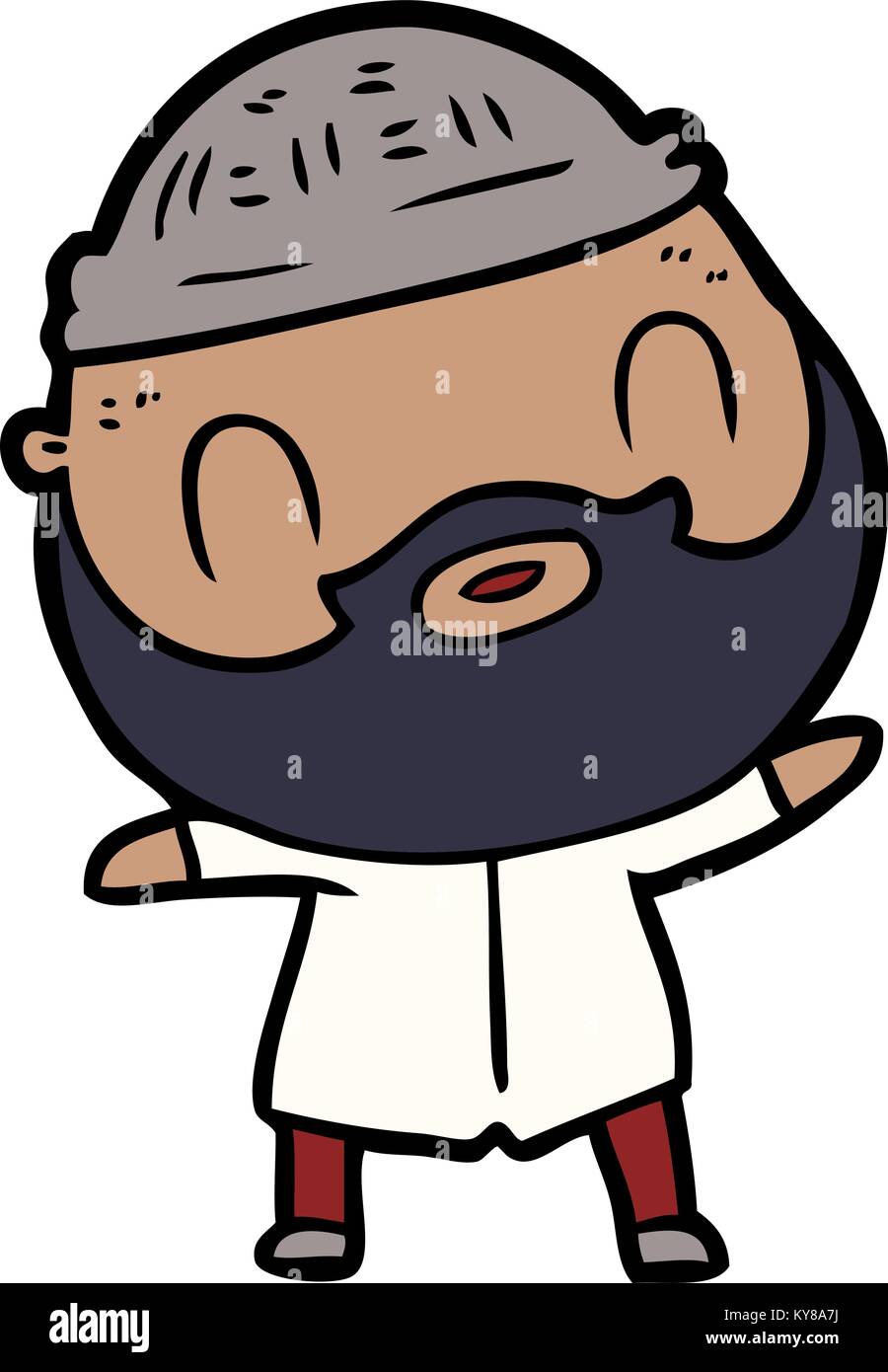 cartoon bearded man Stock Vector Image & Art - Alamy