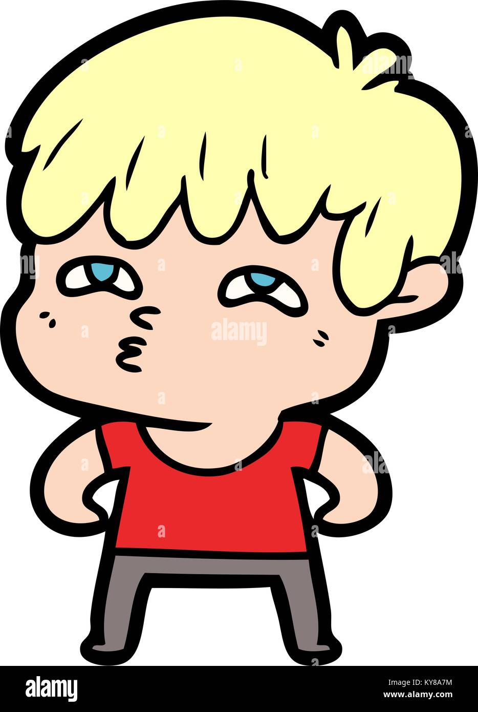 cartoon curious man Stock Vector Image & Art - Alamy