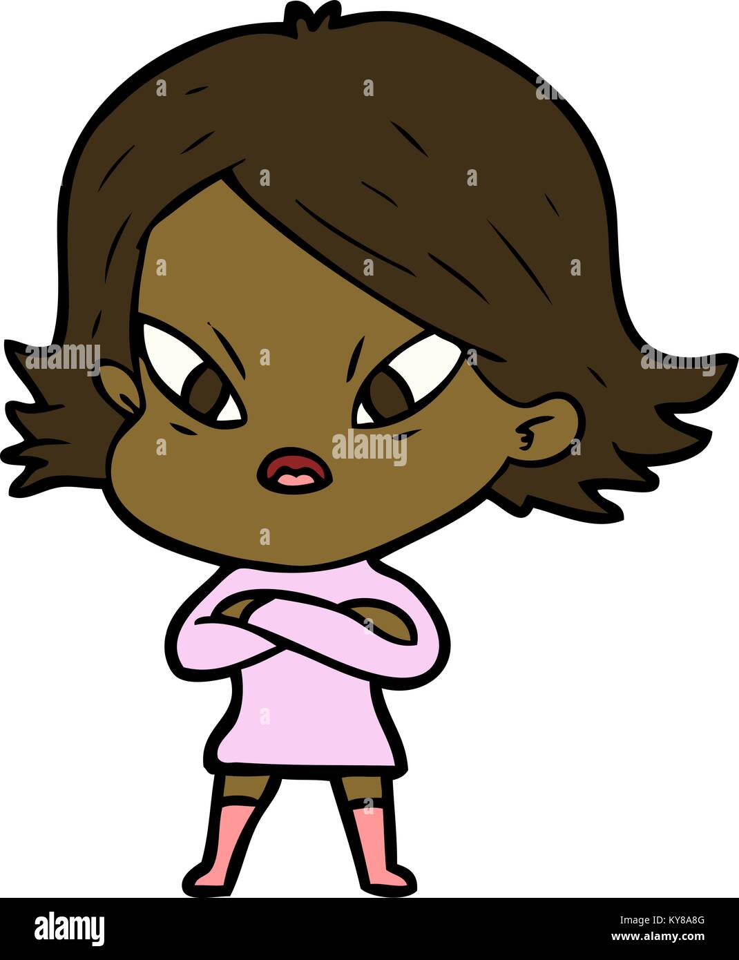 cartoon stressed woman Stock Vector Image & Art - Alamy