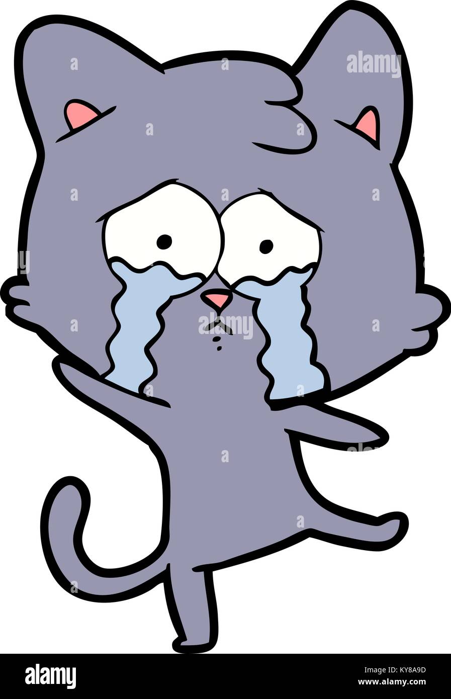 cartoon crying cat Stock Vector Image & Art - Alamy